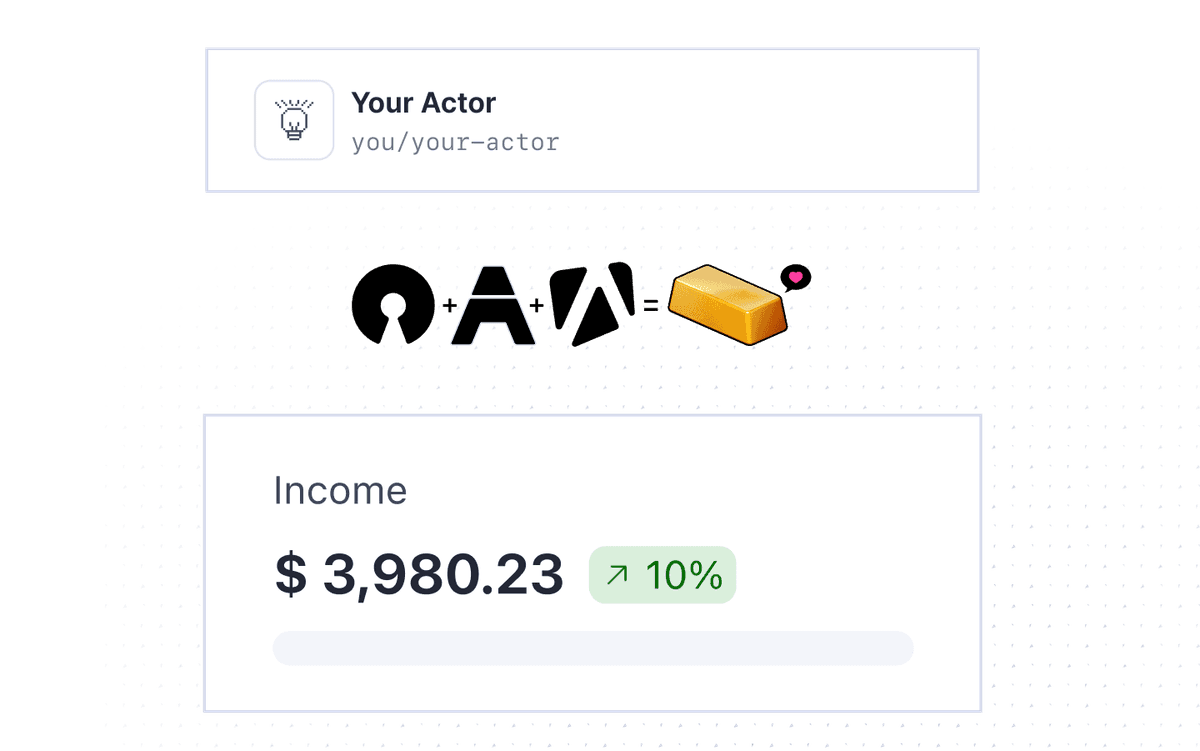 Monetize your code · Apify