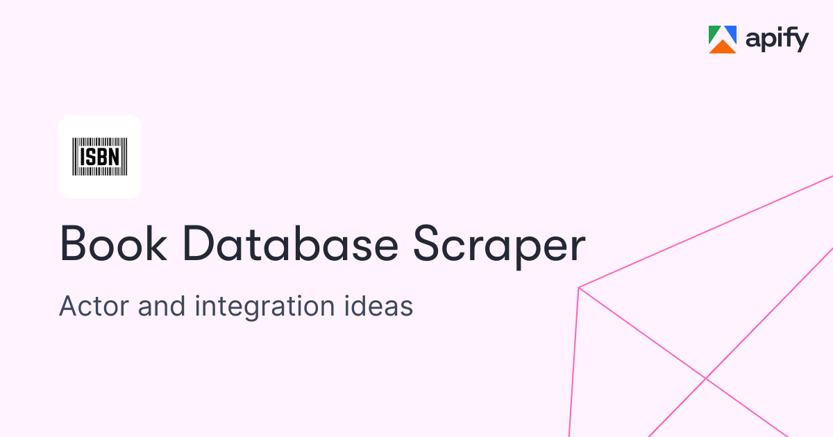 Book Database Scraper · New ideas · Apify