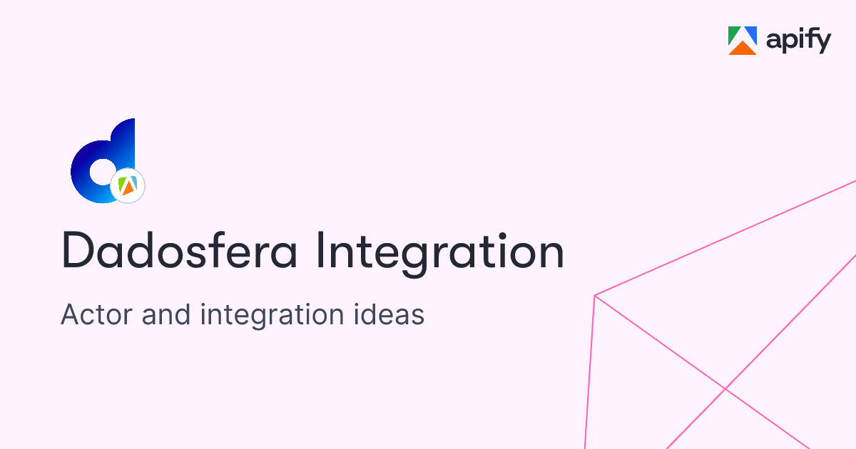 Dadosfera Integration · New ideas · Apify
