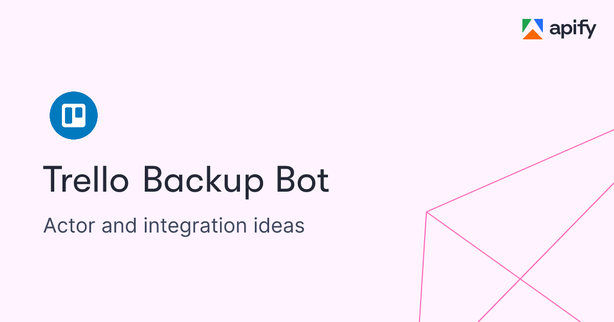 Trello Backup Bot · New ideas · Apify