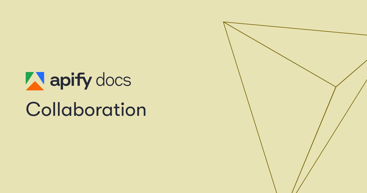 Collaboration | Platform | Apify Documentation