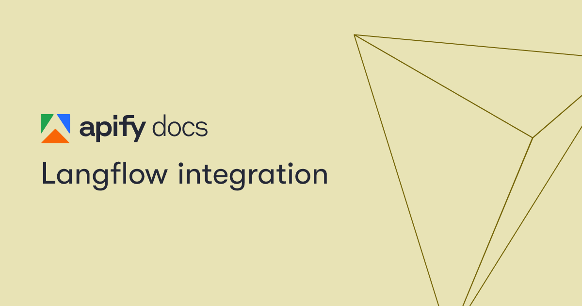 Langflow integration | Platform | Apify Documentation