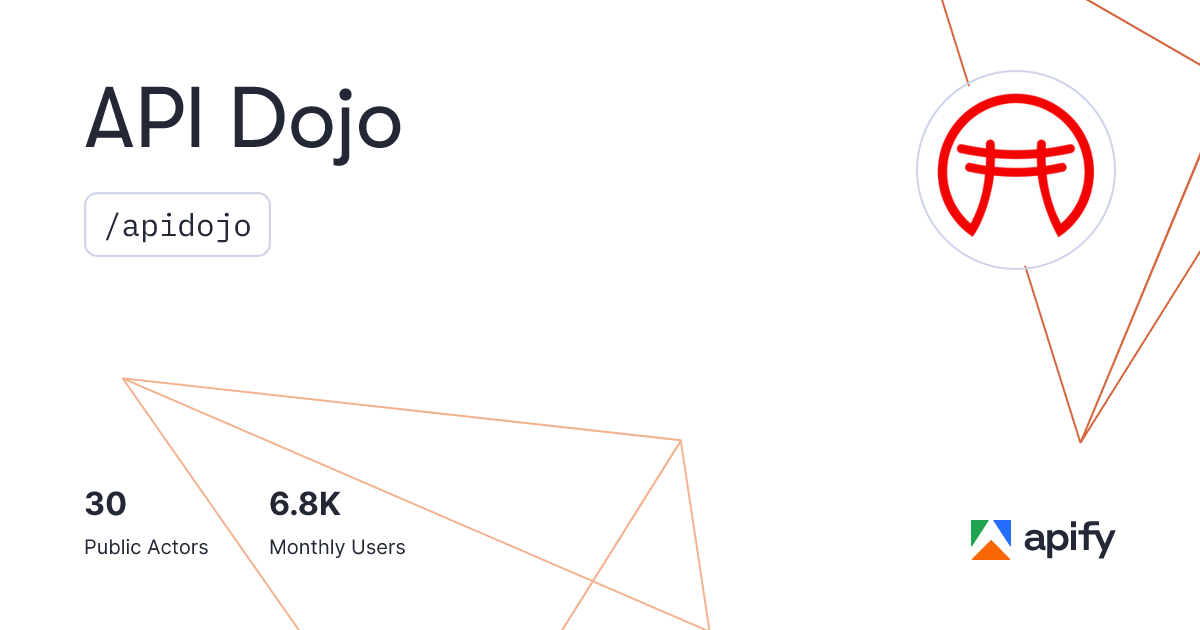apidojo (API Dojo) · Apify