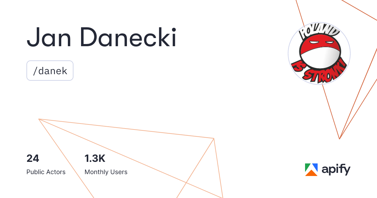 danek (Jan Danecki) · Apify