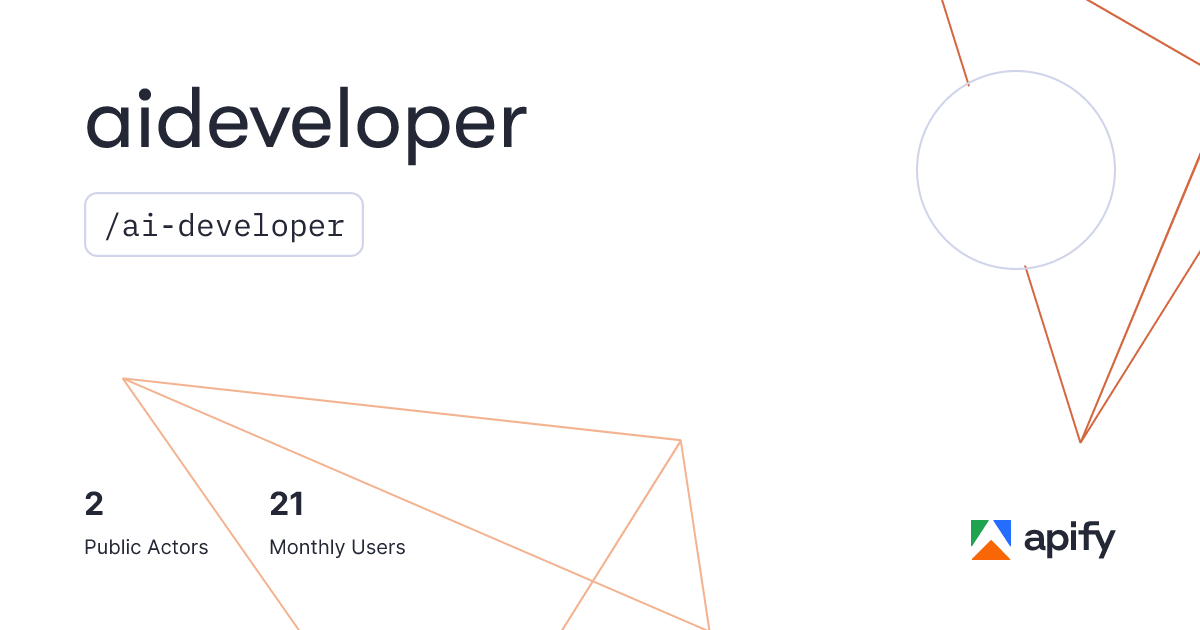 aideveloper (ai-developer) · Apify