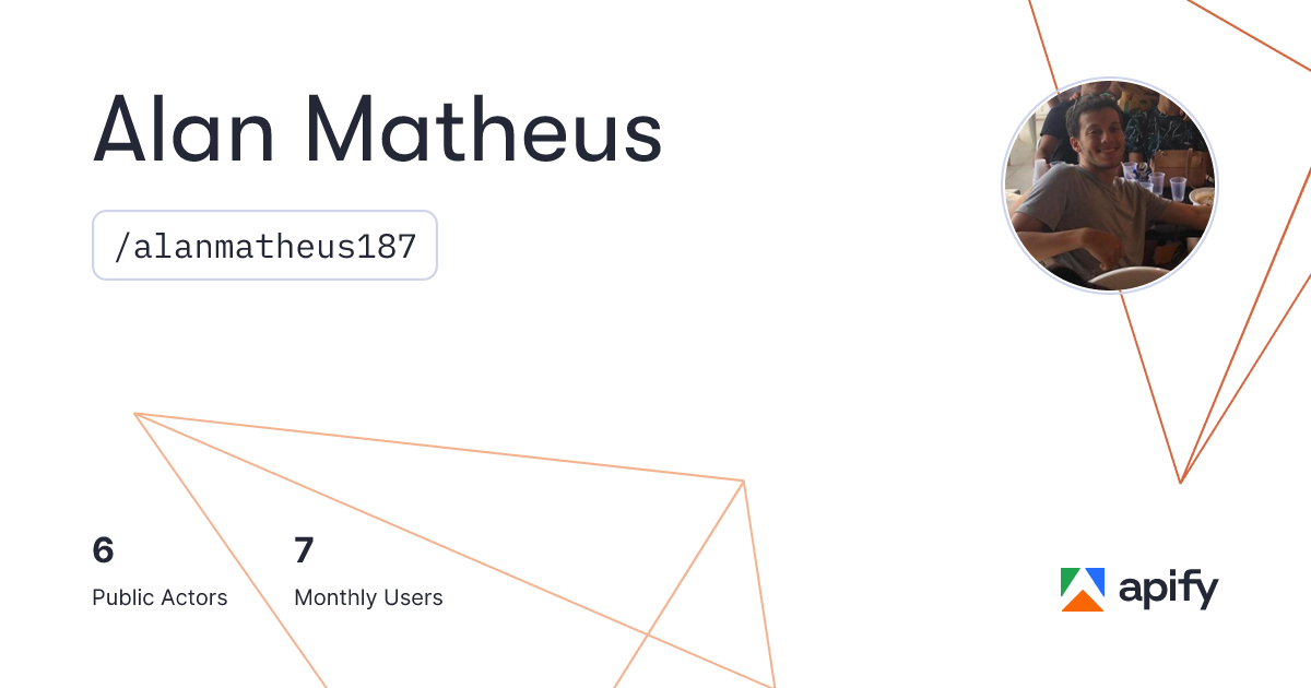 Alan Matheus (alanmatheus187) · Apify