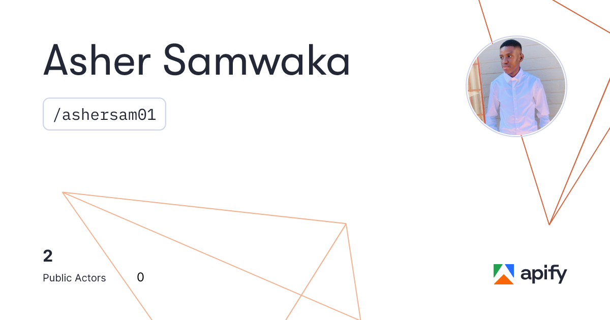 Asher Samwaka (ashersam01) · Apify