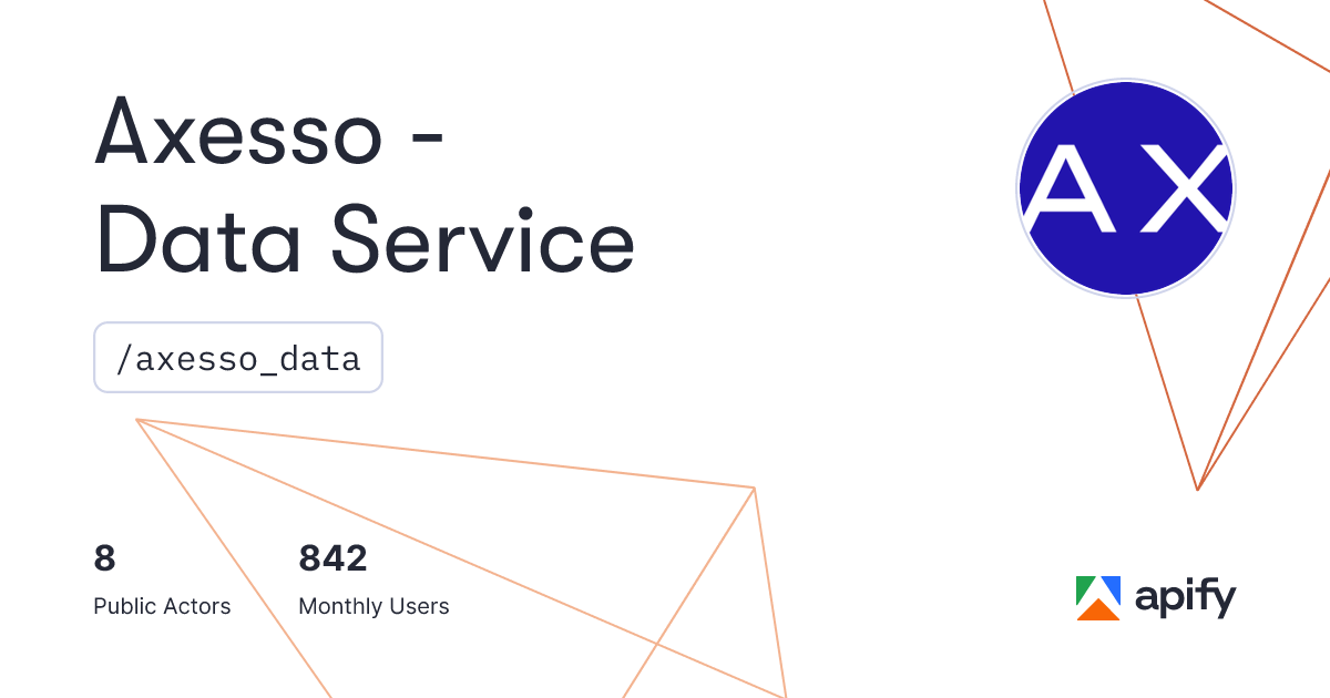 Axesso - Data Service (axesso_data) · Apify
