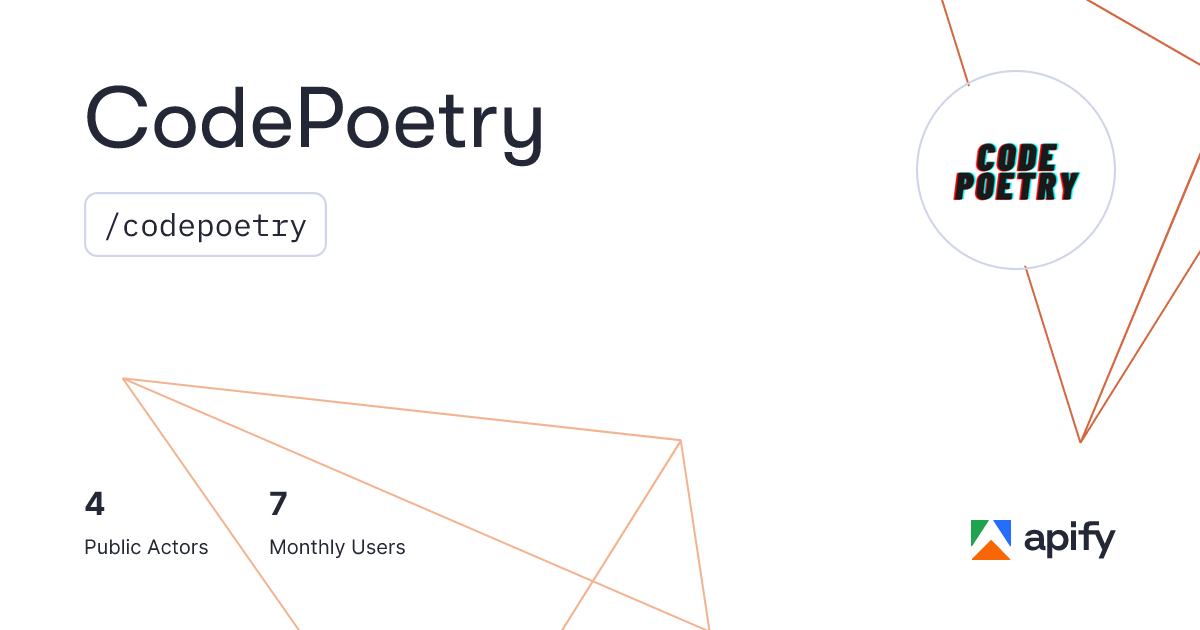 CodePoetry (codepoetry) · Apify