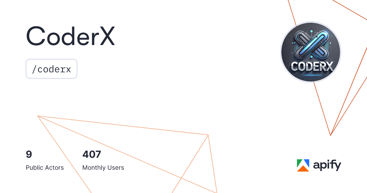 Coderx Coderx · Apify
