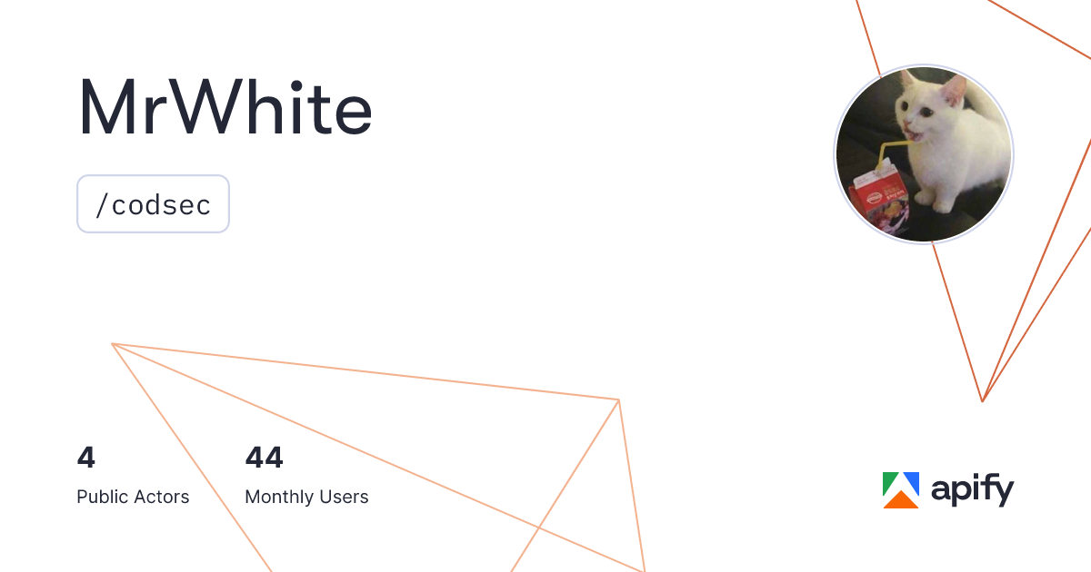 MrWhite (codsec) · Apify