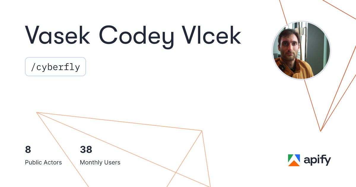 Vasek Codey Vlcek (cyberfly) · Apify