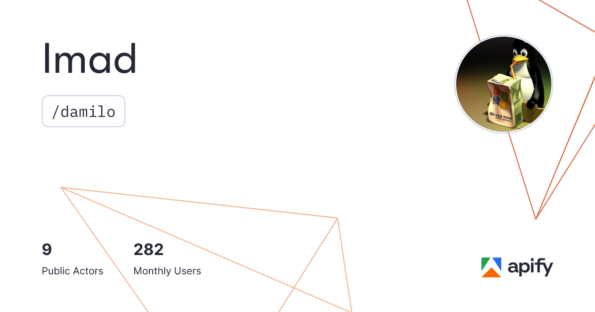 Imad (damilo) · Apify