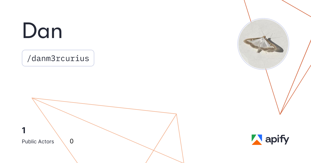 Dan (danm3rcurius) · Apify