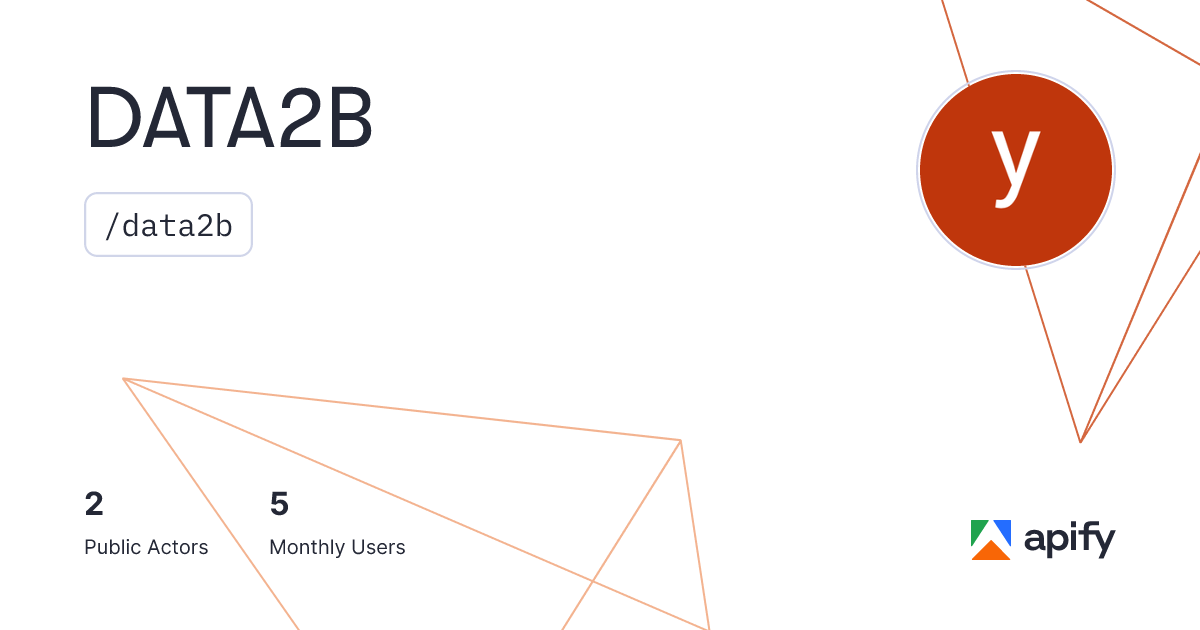 DATA2B (data2b) · Apify