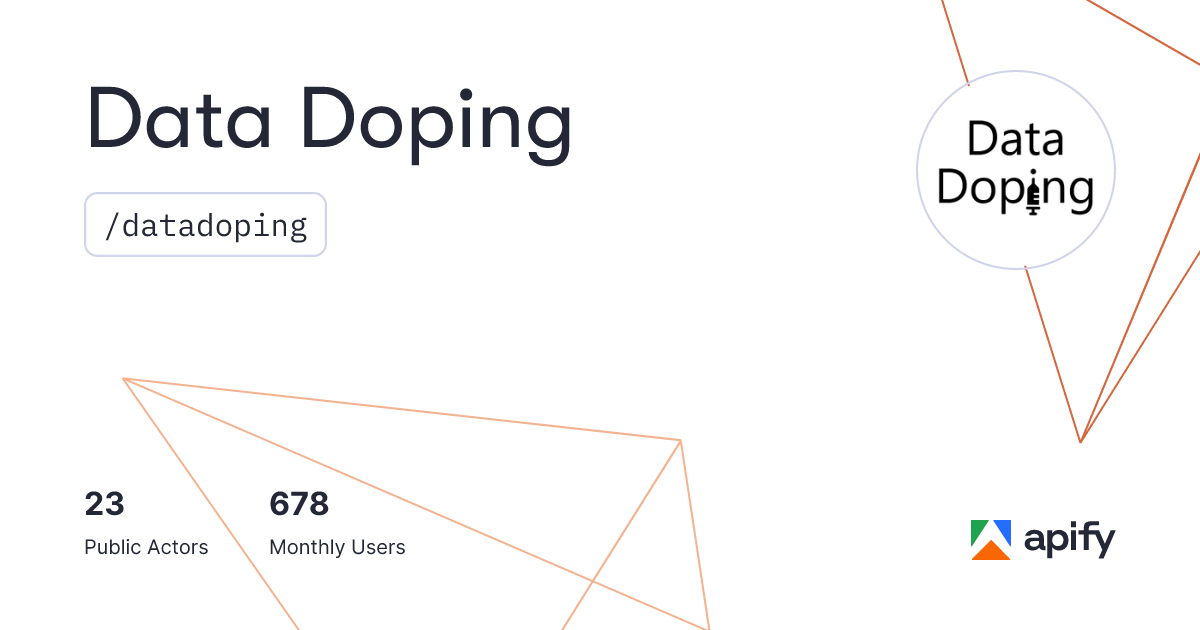 Data Doping (datadoping) · Apify