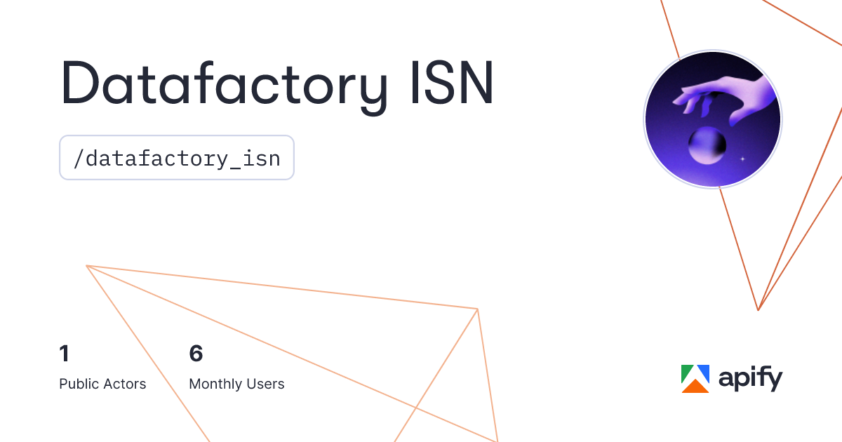 Datafactory ISN (datafactory_isn) · Apify