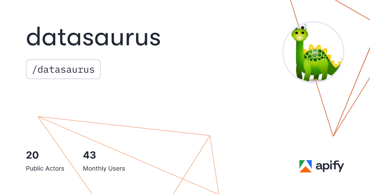 datasaurus (datasaurus) · Apify
