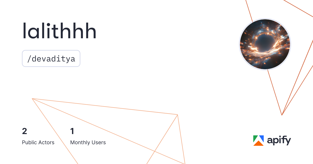 lalithhh (devaditya) · Apify