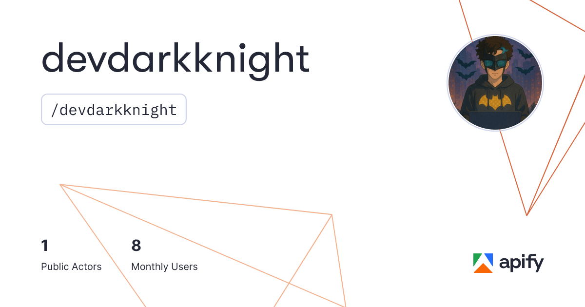 devdarkknight (devdarkknight) · Apify