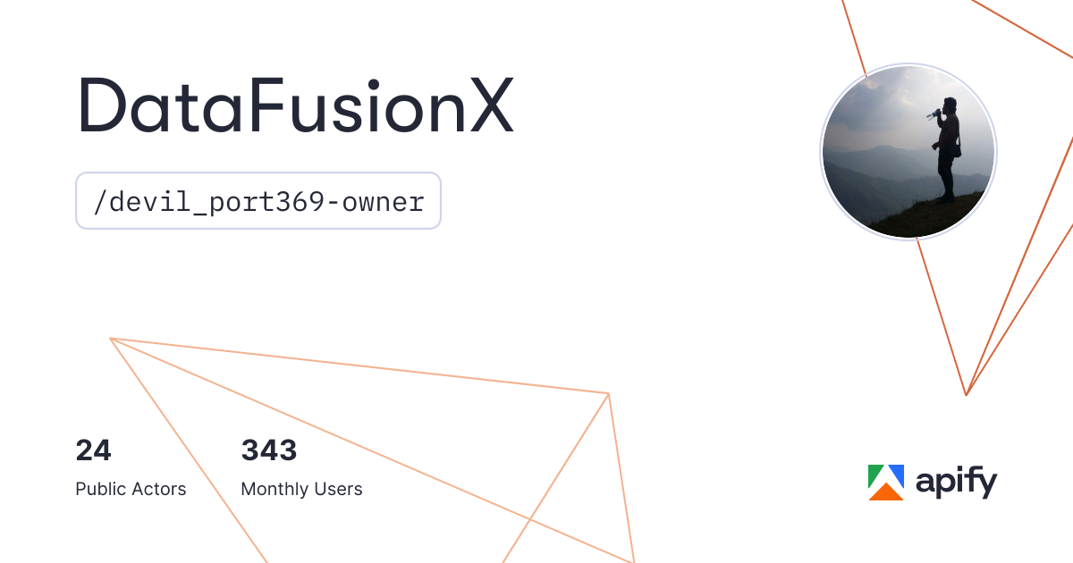 DataFusionX (devil_port369-owner) · Apify