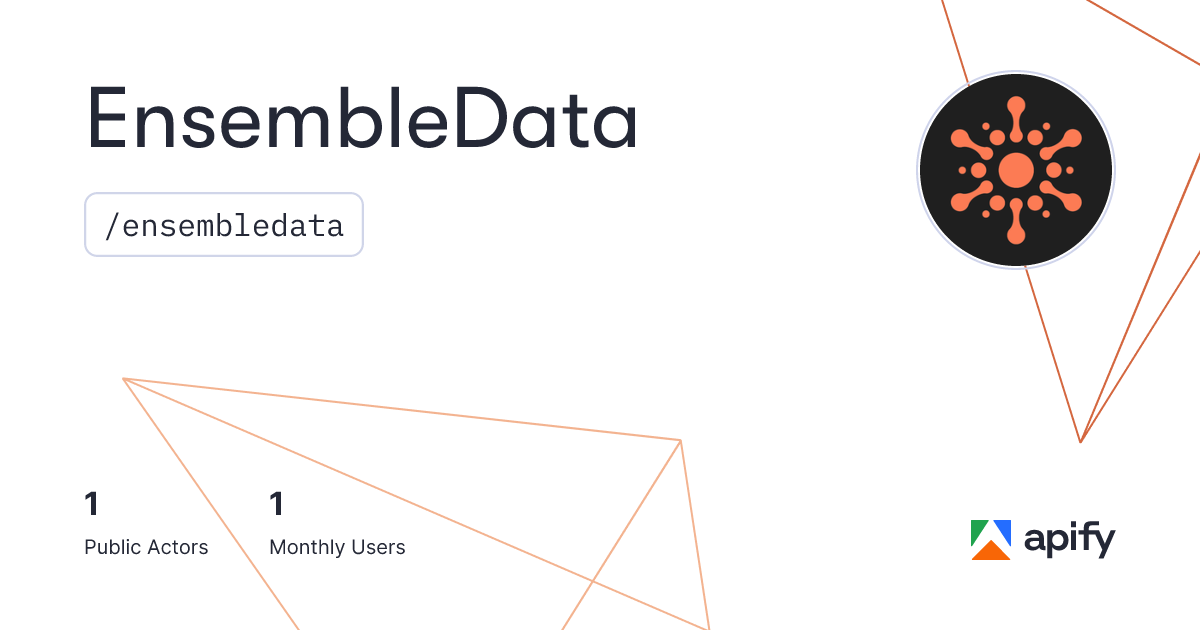 EnsembleData (ensembledata) · Apify