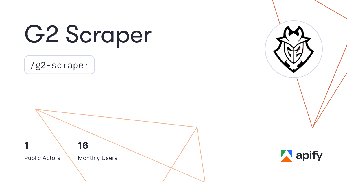 g2-scraper (G2 Scraper) · Apify