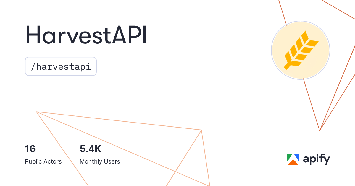 HarvestAPI (harvestapi) · Apify