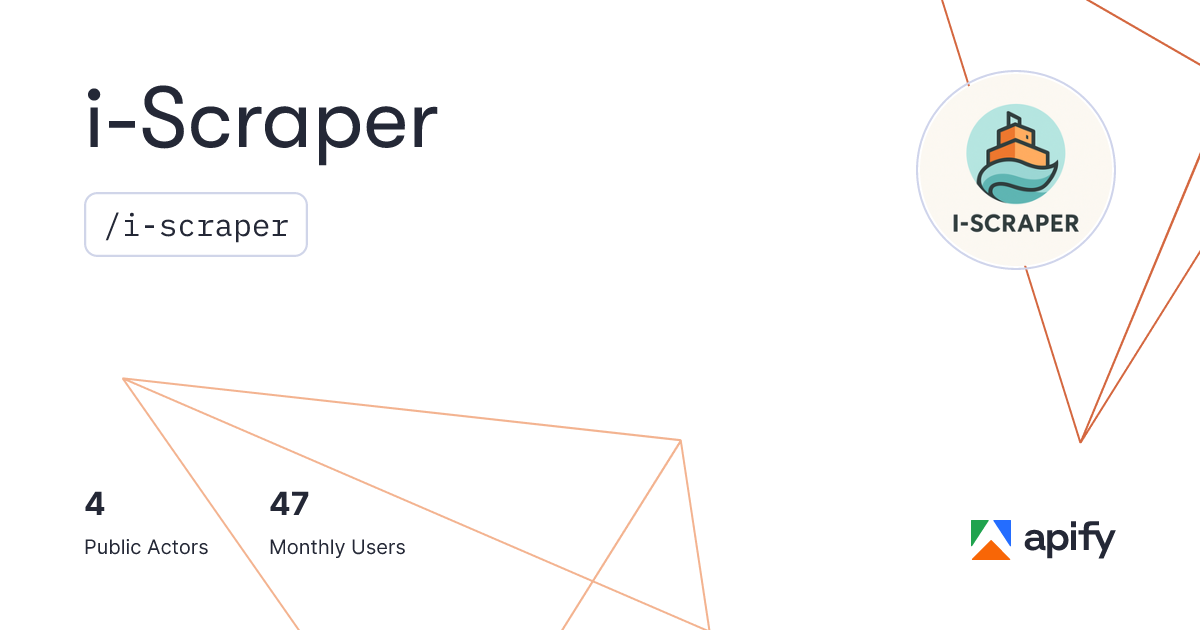 i-Scraper (i-scraper) · Apify