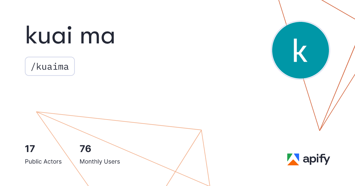 kuai ma (kuaima) · Apify