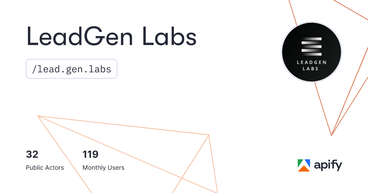 LeadGen Labs (lead.gen.labs) · Apify