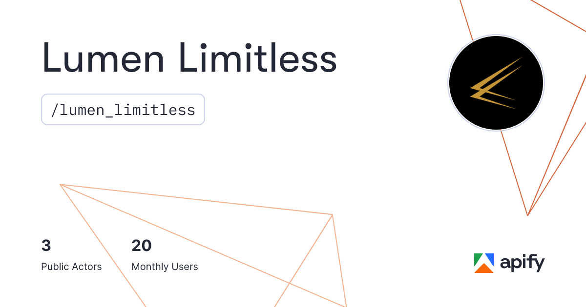 Lumen Limitless (lumen_limitless) · Apify