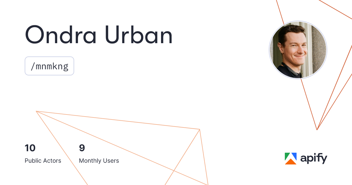 Ondra Urban (mnmkng) · Apify