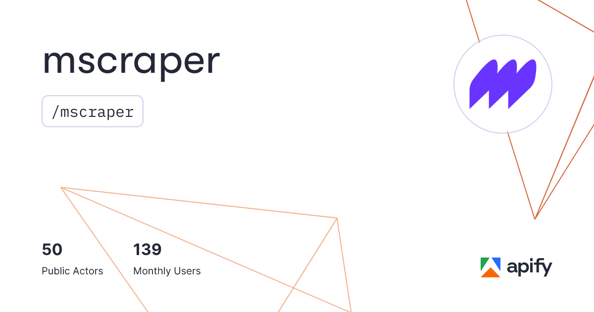 mscraper (mscraper) · Apify