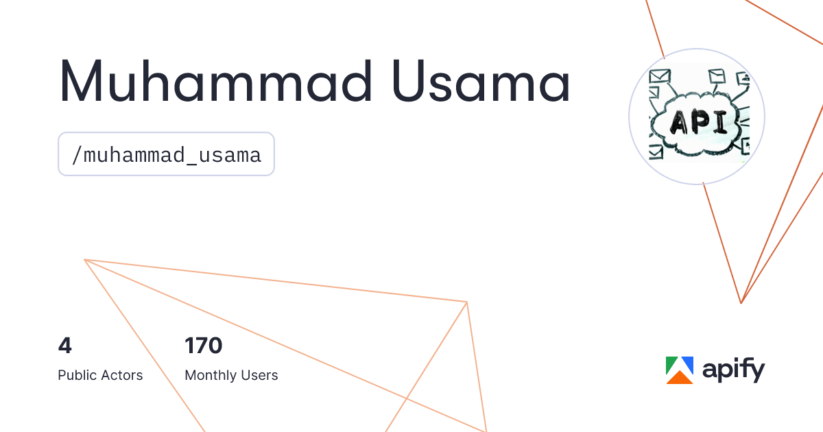 Muhammad Usama (muhammad_usama) · Apify