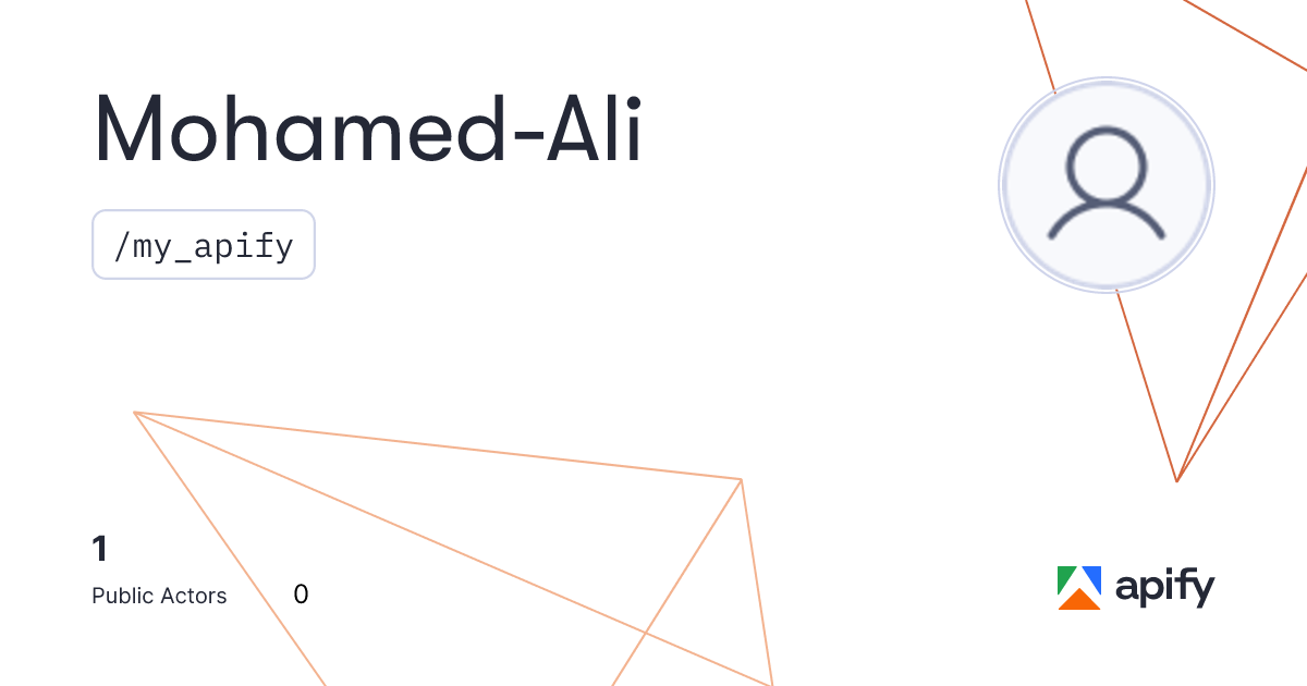 Mohamed-Ali (my_apify) · Apify