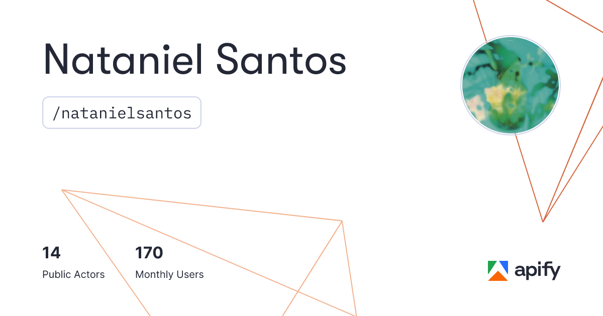 Nataniel Santos (natanielsantos) · Apify