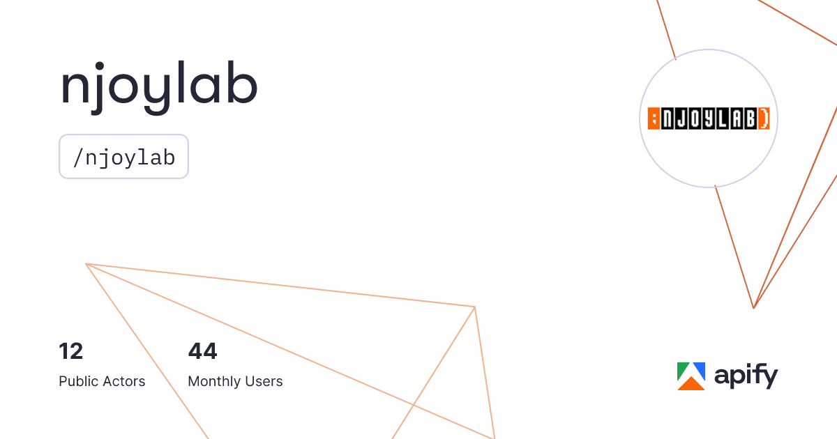 njoylab (njoylab) · Apify