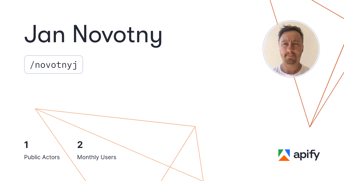 Jan Novotny (novotnyj) · Apify