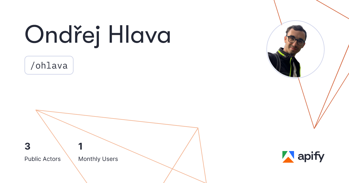 Ondřej Hlava (ohlava) · Apify