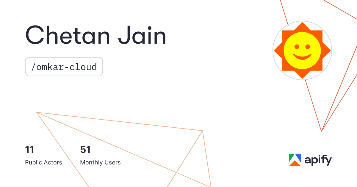 omkar-cloud (Chetan Jain) · Apify