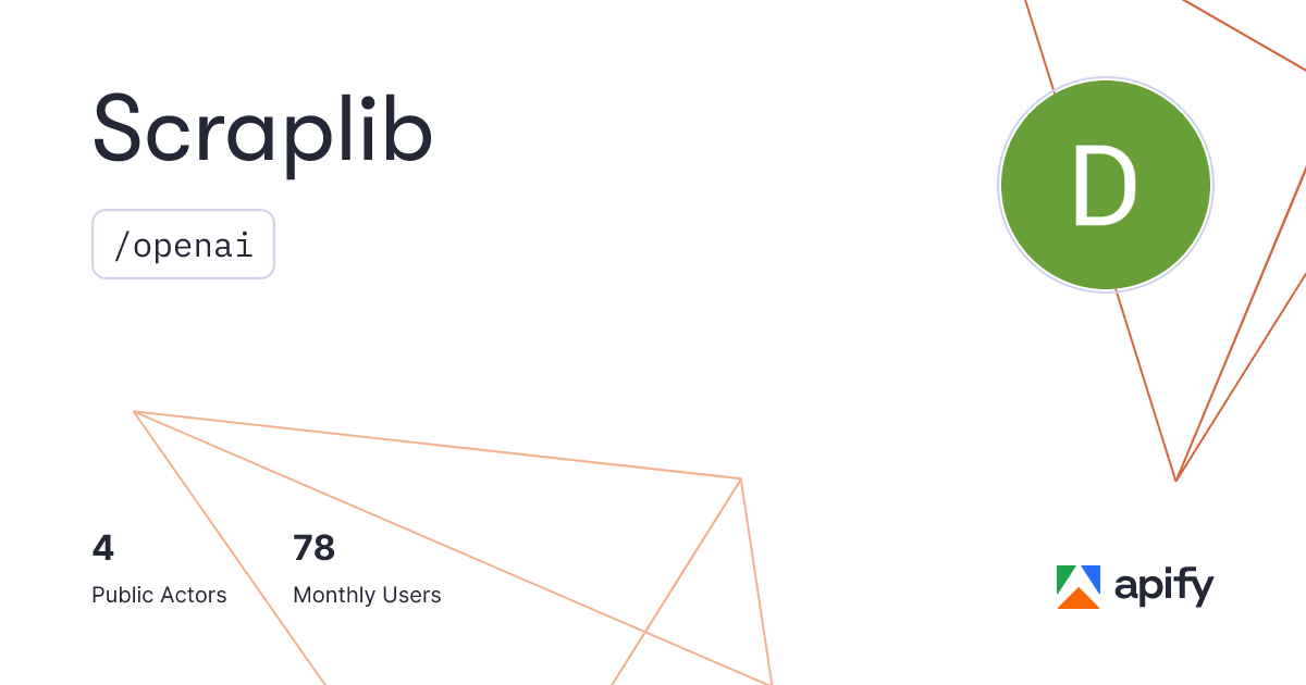 Scraplib (openai) · Apify