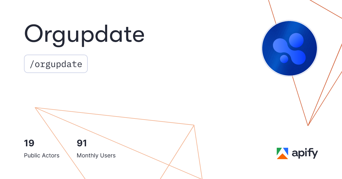 Orgupdate (orgupdate) · Apify