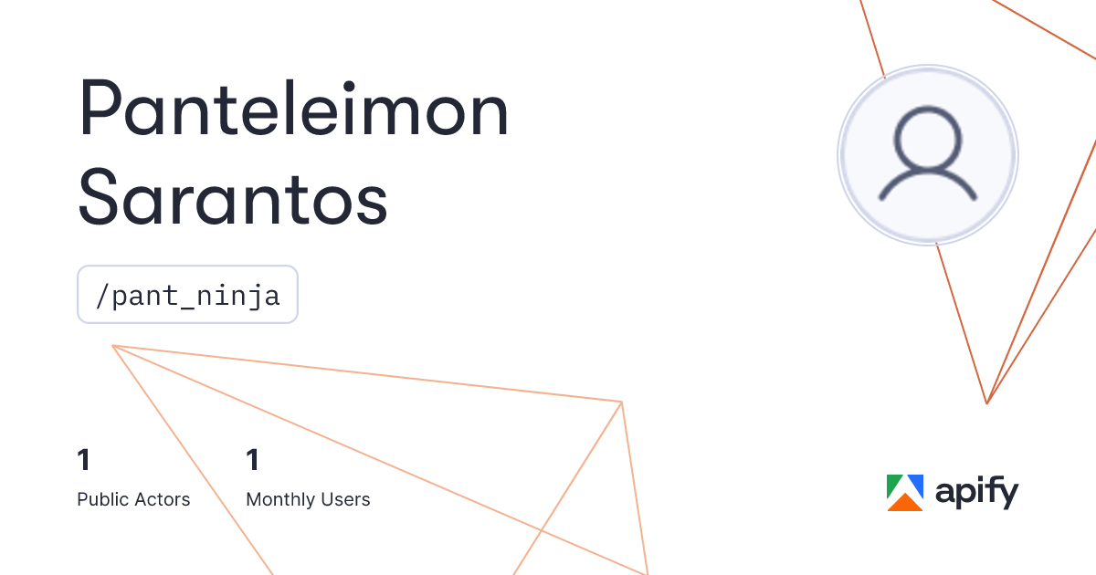 Panteleimon Sarantos (pant_ninja) · Apify