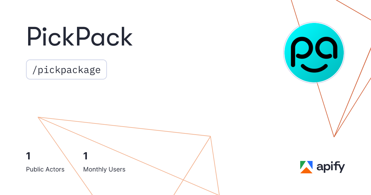 PickPack (pickpackage) · Apify