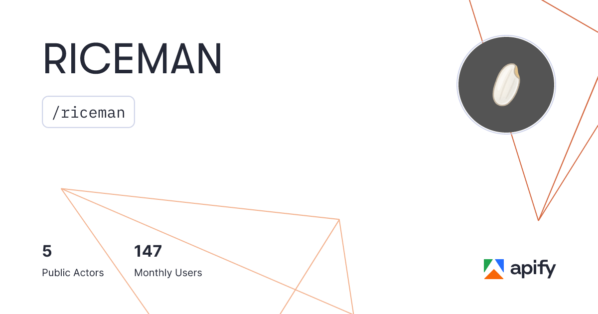 RICEMAN (riceman) · Apify