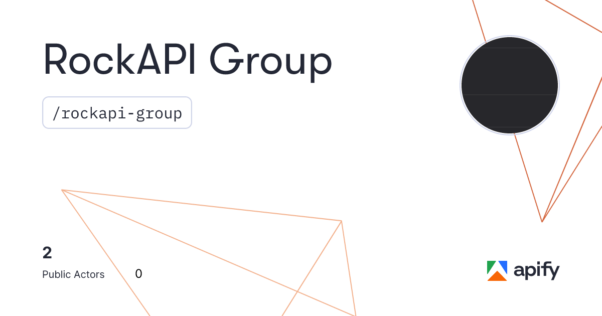 RockAPI Group (rockapi-group) · Apify