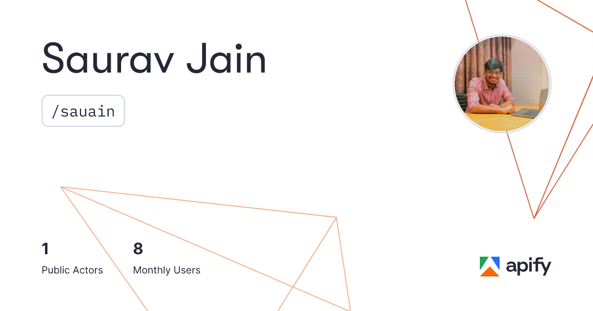 Saurav Jain (sauain) · Apify