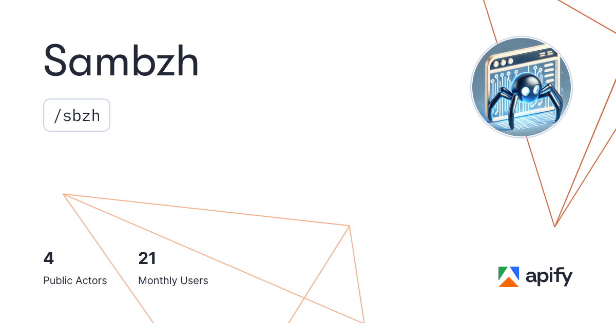 Sambzh (sbzh) · Apify