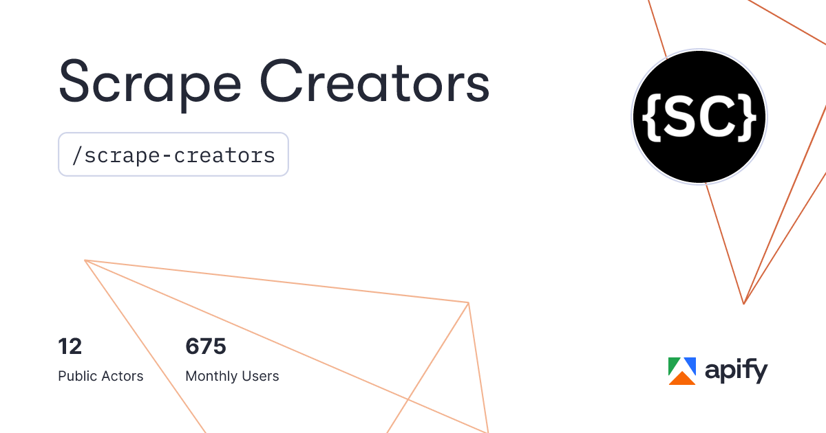 Scrape Creators (scrape-creators) · Apify